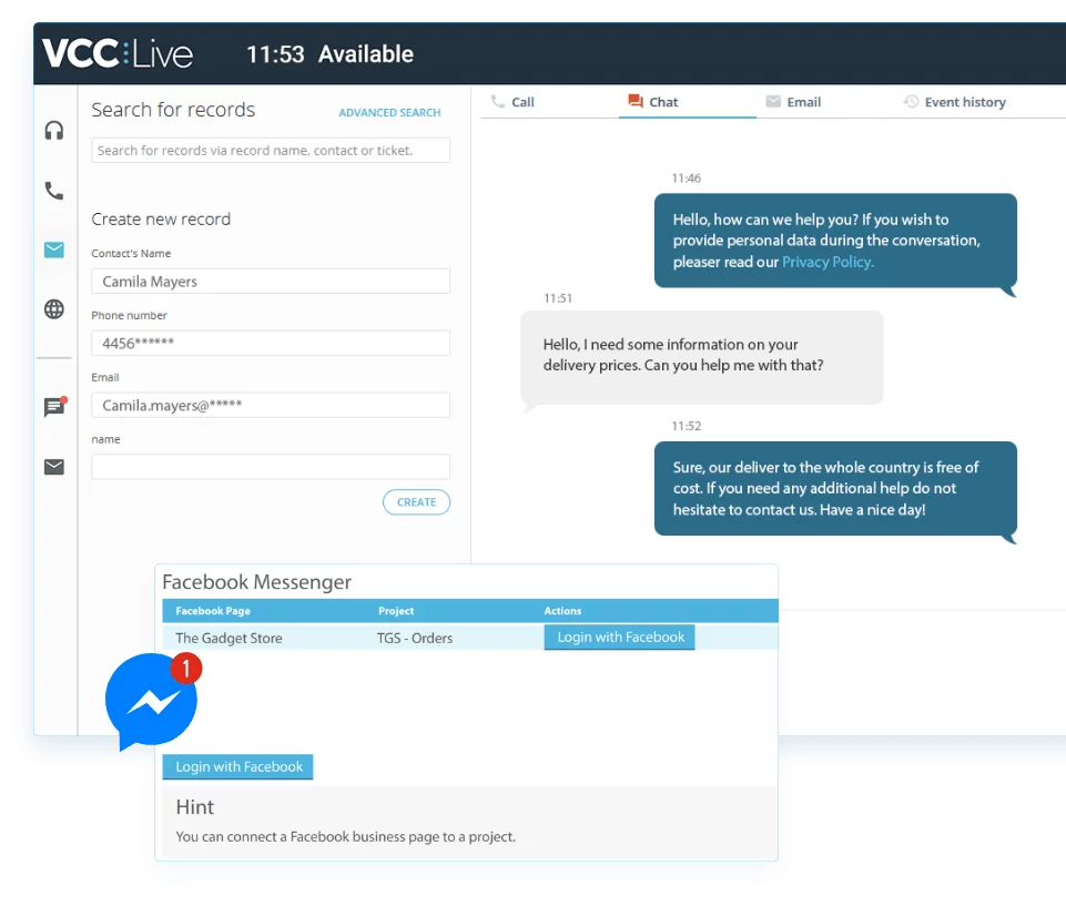 Live Chat Software - VCC Live